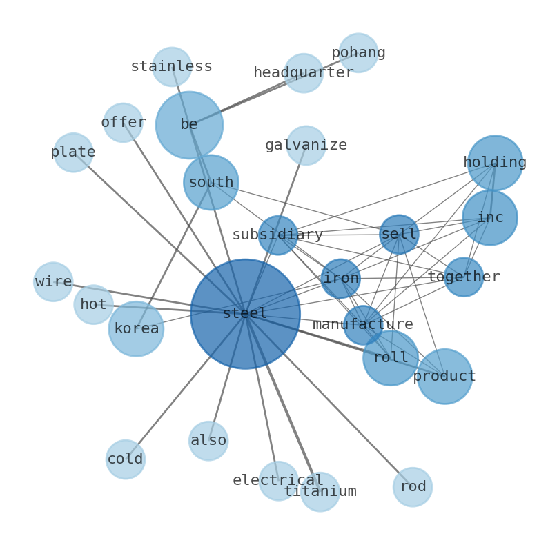 Stock Info Nets: Best Summary Graphs about POSCO